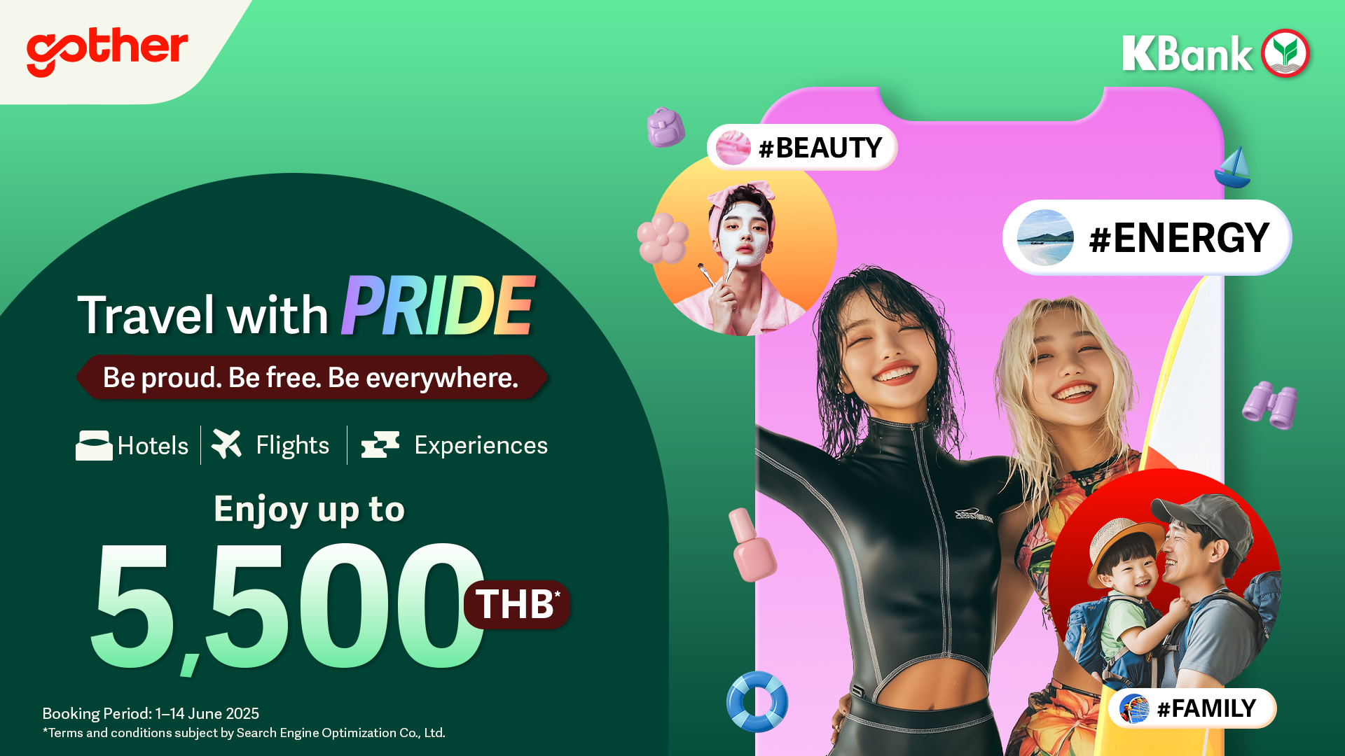 TRAVEL WITH PRIDE Promotion Flights Hotels Experiences