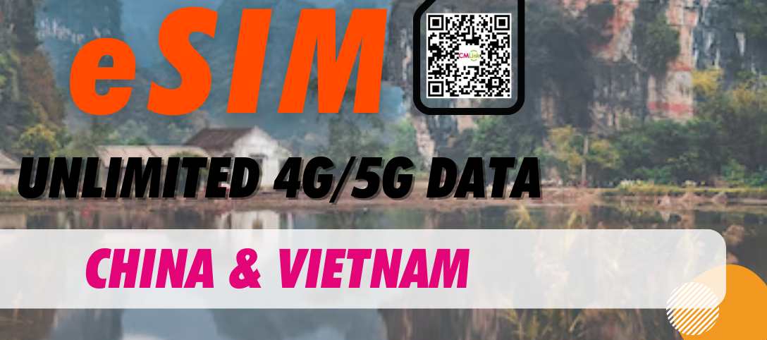 Buy China & Vietnam Unlimited Data 4G eSIM Roaming Data (QR Code ...